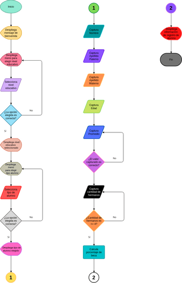 Diagrama de flujo Colegio Hidalgo de México | Visual Paradigm User ...