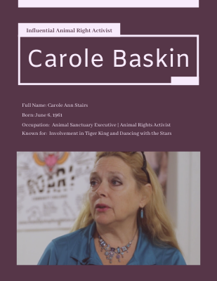 Flipbook Examples - Carole Baskin Biography